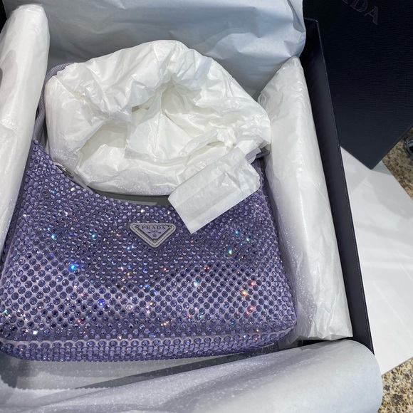 Prada | Bags | Prada Crystal Bag Purplelavender | Poshmark